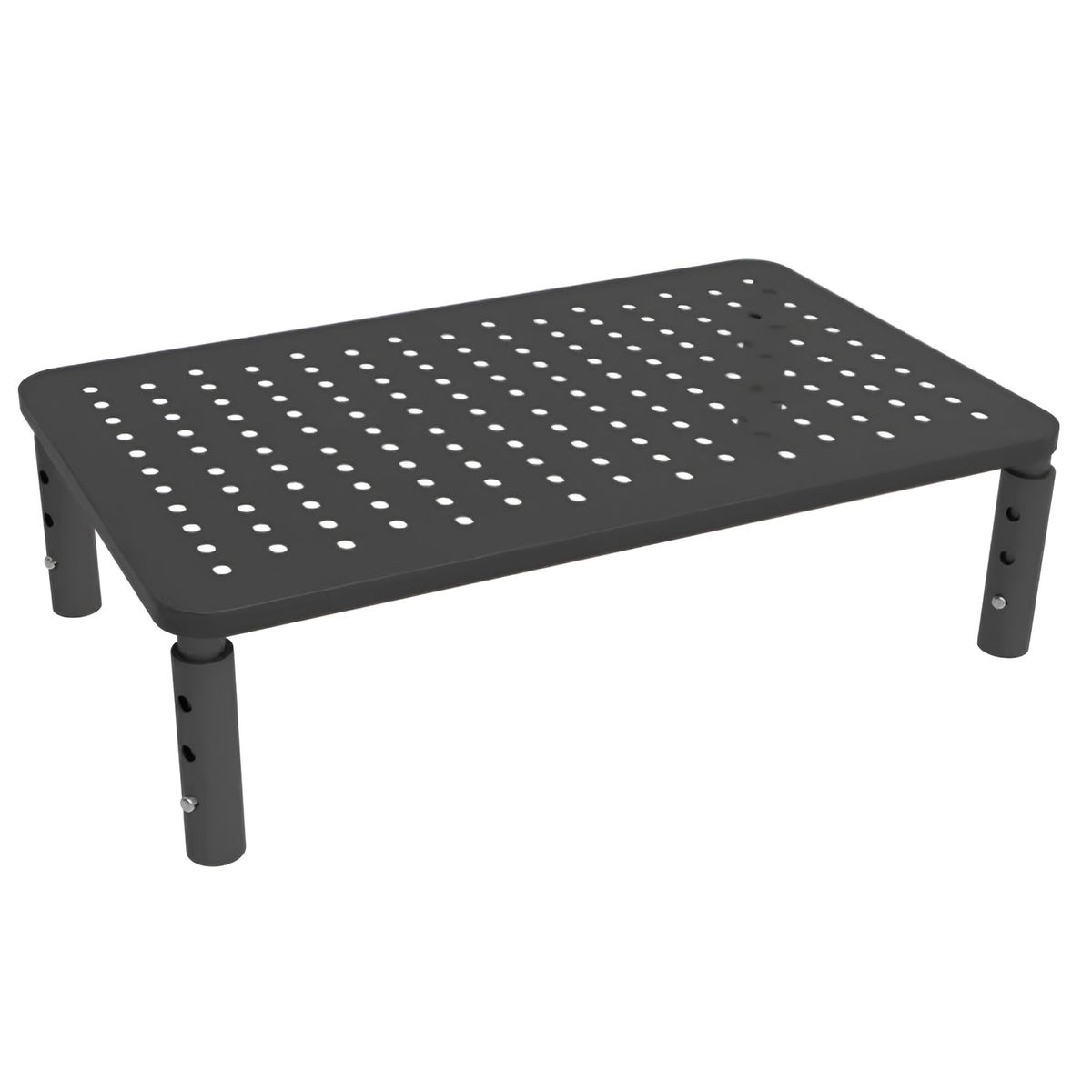 37×23.3 cm Adjustable Iron Monitor Riser with Mesh Ventilation - Black ...