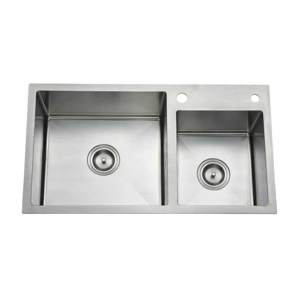 Modern Kitchen Sink - Double Bowl Stainless Steel Kitchen Sink - 78 X ...