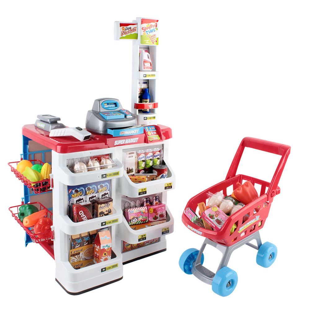 Big Size Supermarket Kit for Kids - Shopping Cart and Sound Effects ...