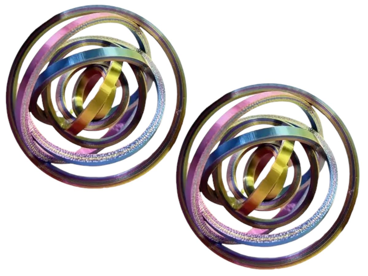 3D Gyroscopic Infinity Ring Fidget Spinner 2-Pack - Aurora Loops | Shop Today. Get it Tomorrow ...