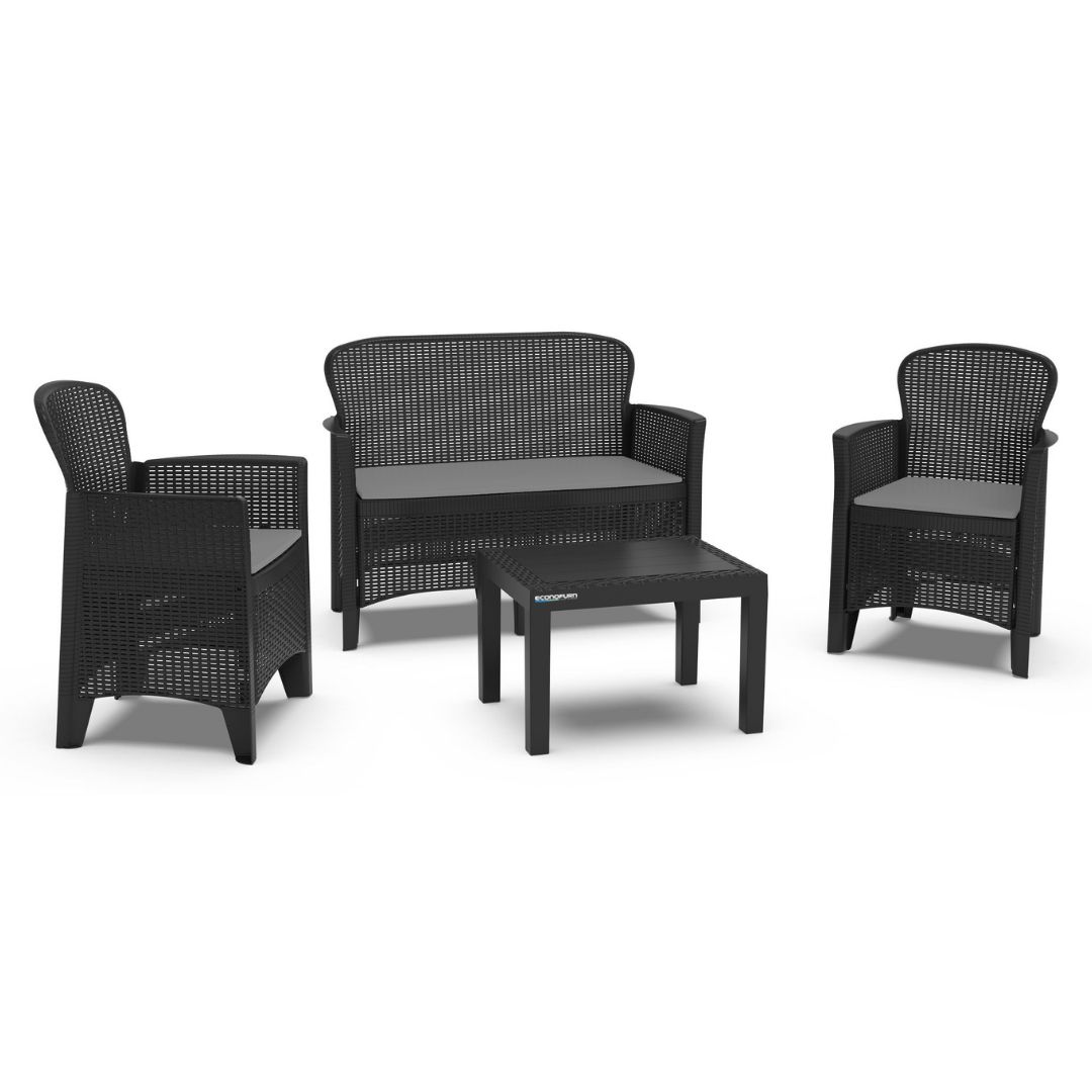 ECONOFURN Progarden Jungle 4 Piece Rattan Patio Set Shop Today. Get it Tomorrow takealot