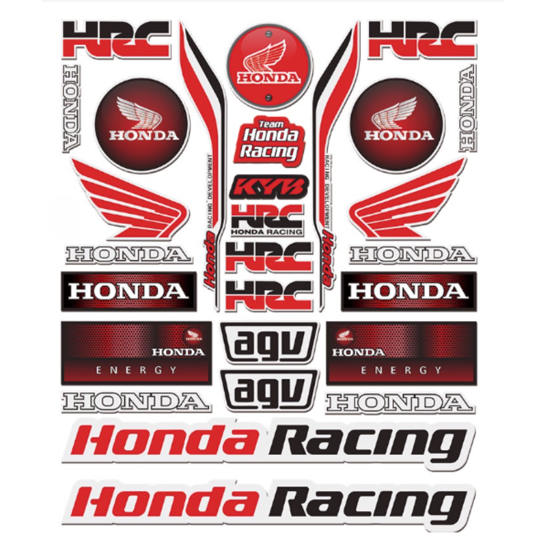 Custom Honda Racing Sticker Sheet | Shop Today. Get it Tomorrow ...