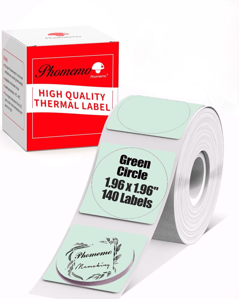 Phomemo Multi-Purpose Self-Adhesive Round Circle Label, 50x50mmx 140 ...