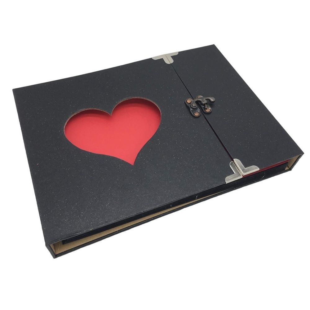 Craft Scrapbook Decorative DIY Heart Shape Window Photo Album (27.5cm ...