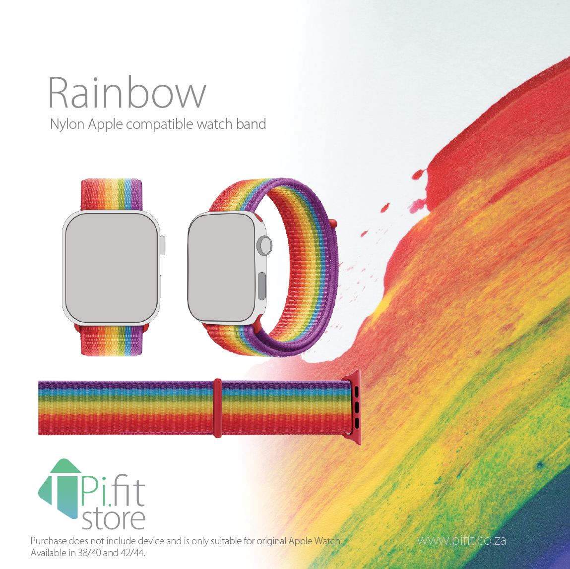 Rainbow Strap/Band for Apple watch 38/40mm - Series 1-7 - PiFit | Shop ...