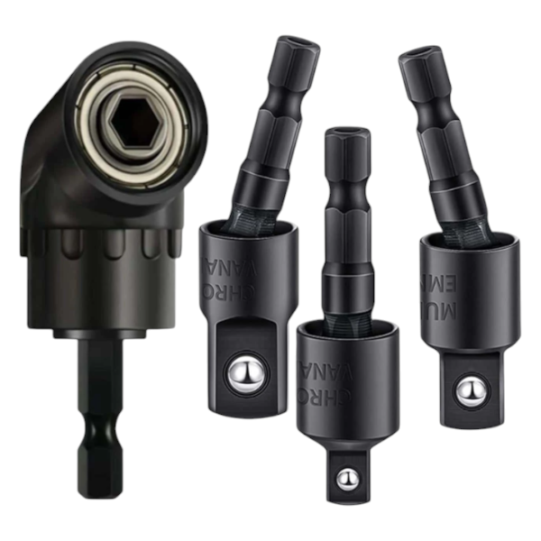 4-Piece 360 Rotatable Screwdriver Drill Adapter Set - Black | Shop ...