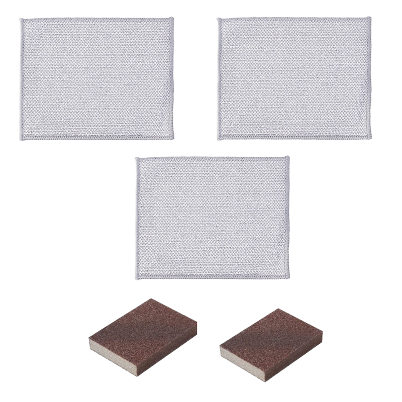 Bye Bye Steelwool - Silver Thread Scrub Cloth And Nano Emery Sand ...