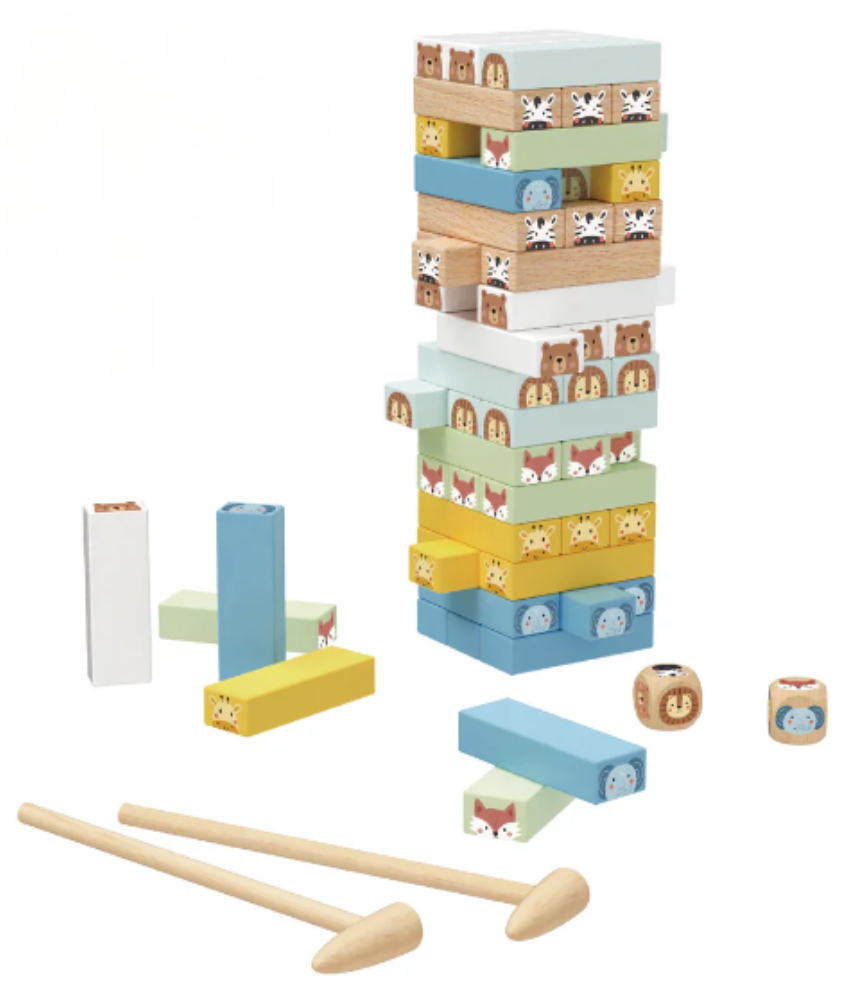 Wooden Animal Jenga Stacking Game 82 Piece | Shop Today. Get it ...