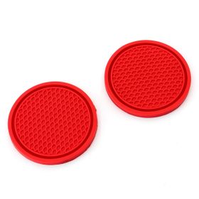 Red Stylish Car Cup Silicone Coaster Car Accessories - 2 Piece | Shop ...