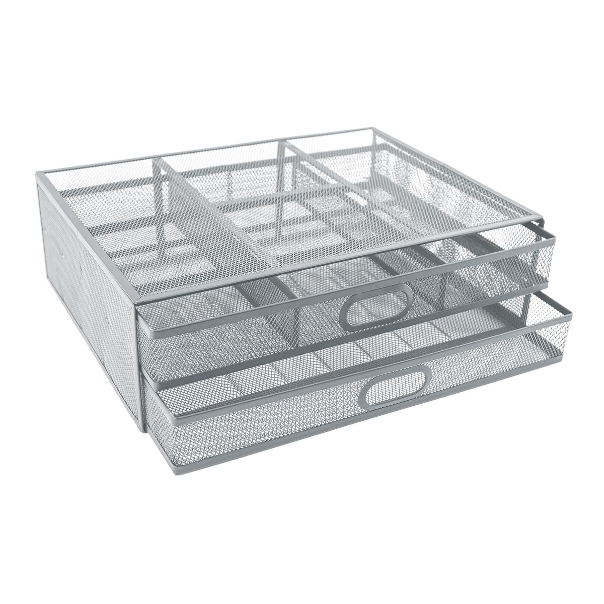 SDS M720S Wire Mesh Monitor Stand With 2 Drawers - Desktop Organizer ...