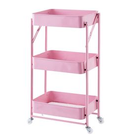 3-Layer Multipurpose Trolley Organizer- Pink | Shop Today. Get it ...