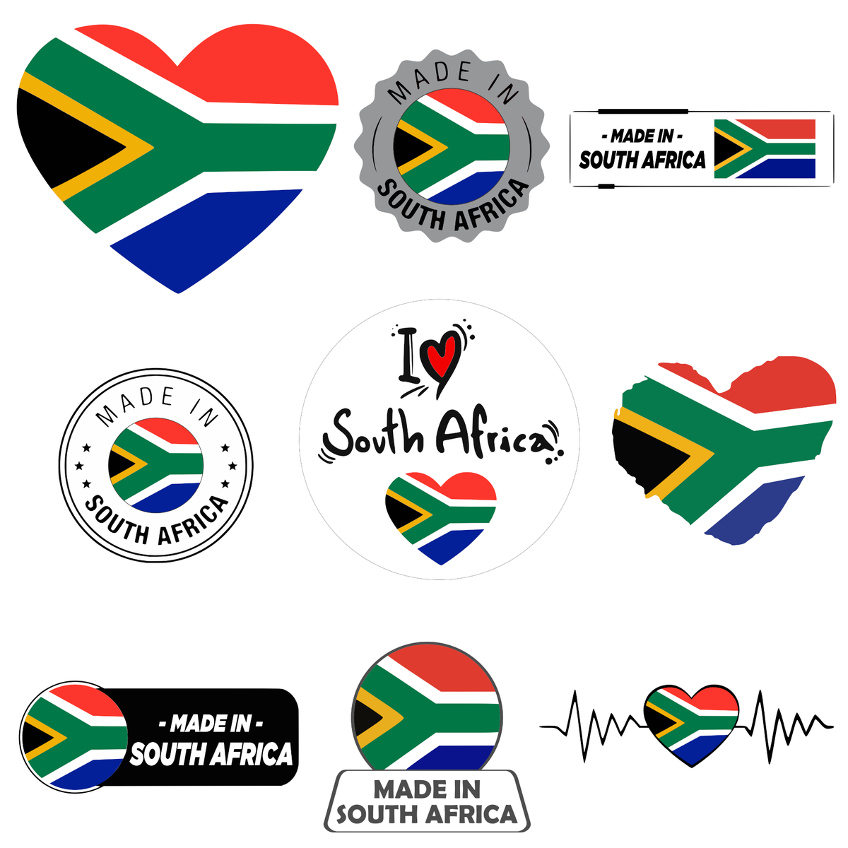 TrendSpire Love South Africa Stickers - Set of 11 | Shop Today. Get it ...