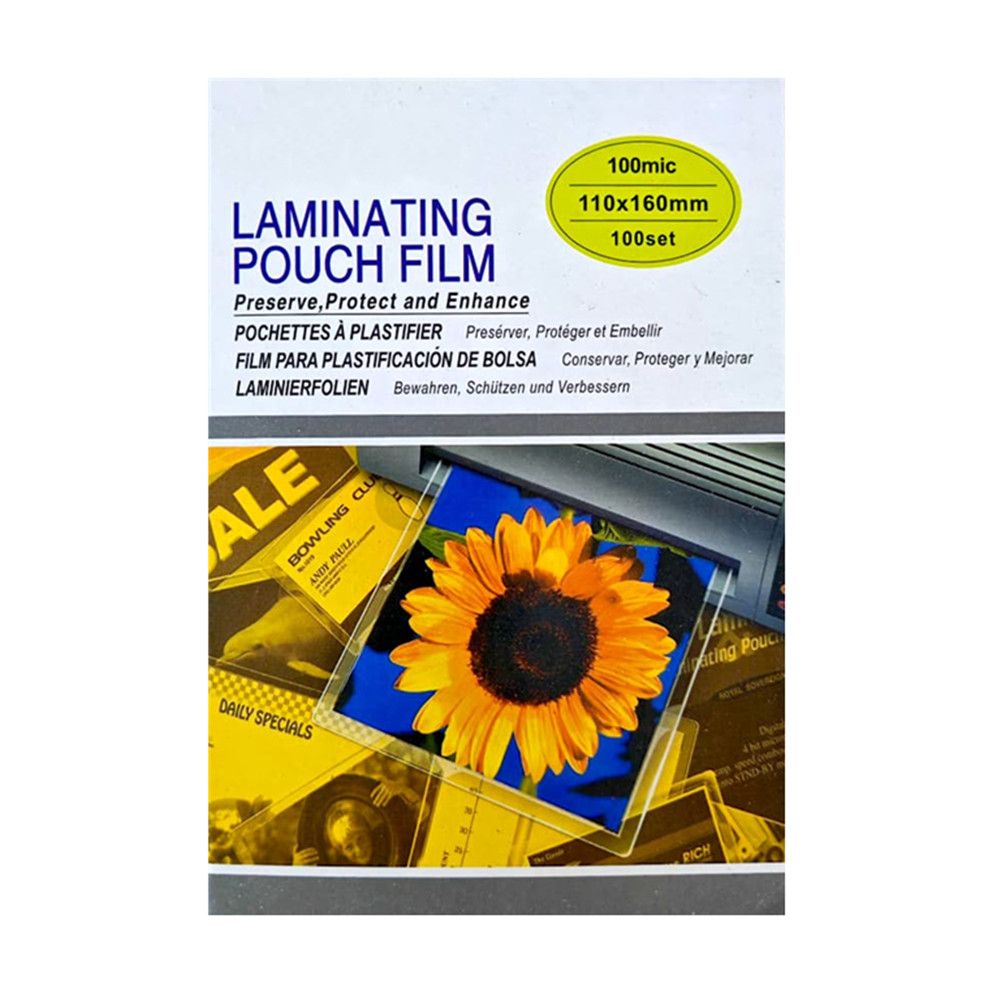 100pcs Glossy Laminating Pouch Film 110 x 160mm for ID Cards, Photos ...