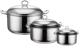 European Themed Modern Stainless steel 14 Piece Cookware Set | Shop ...