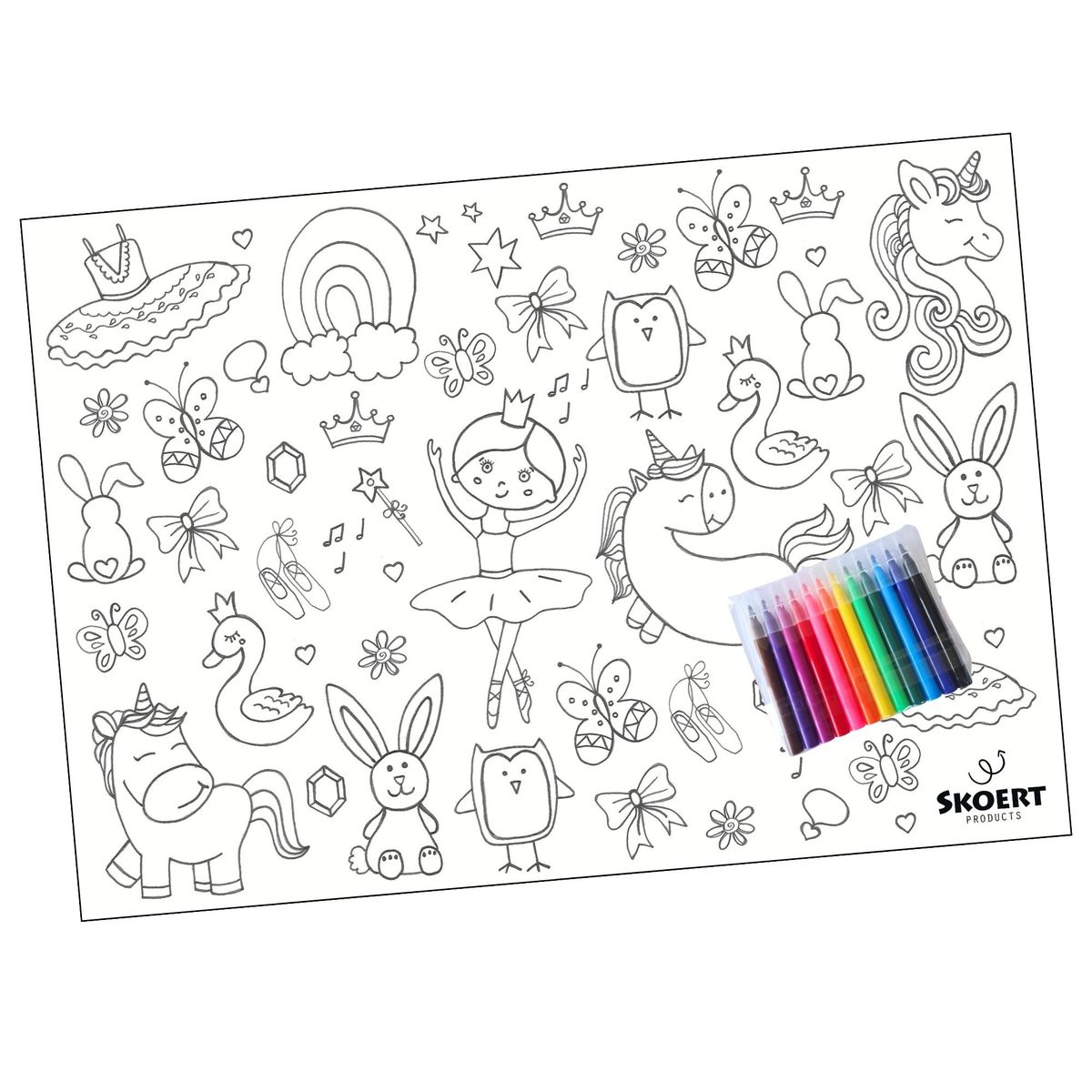 A3 Disposable Kids Colouring Placemats - Girls | Shop Today. Get it ...