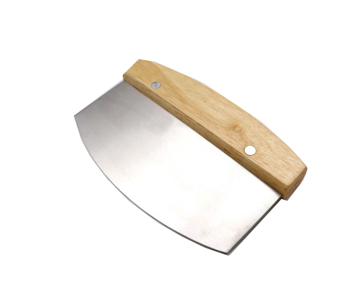 Stainless Steel Dough Scrapper and Cutter with Wooden Handle - Style B ...