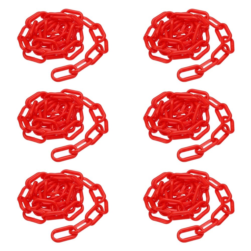 Tool DIY Safety Plastic Chain Barrier Set of 6 - 6mm x 1m | Shop Today ...