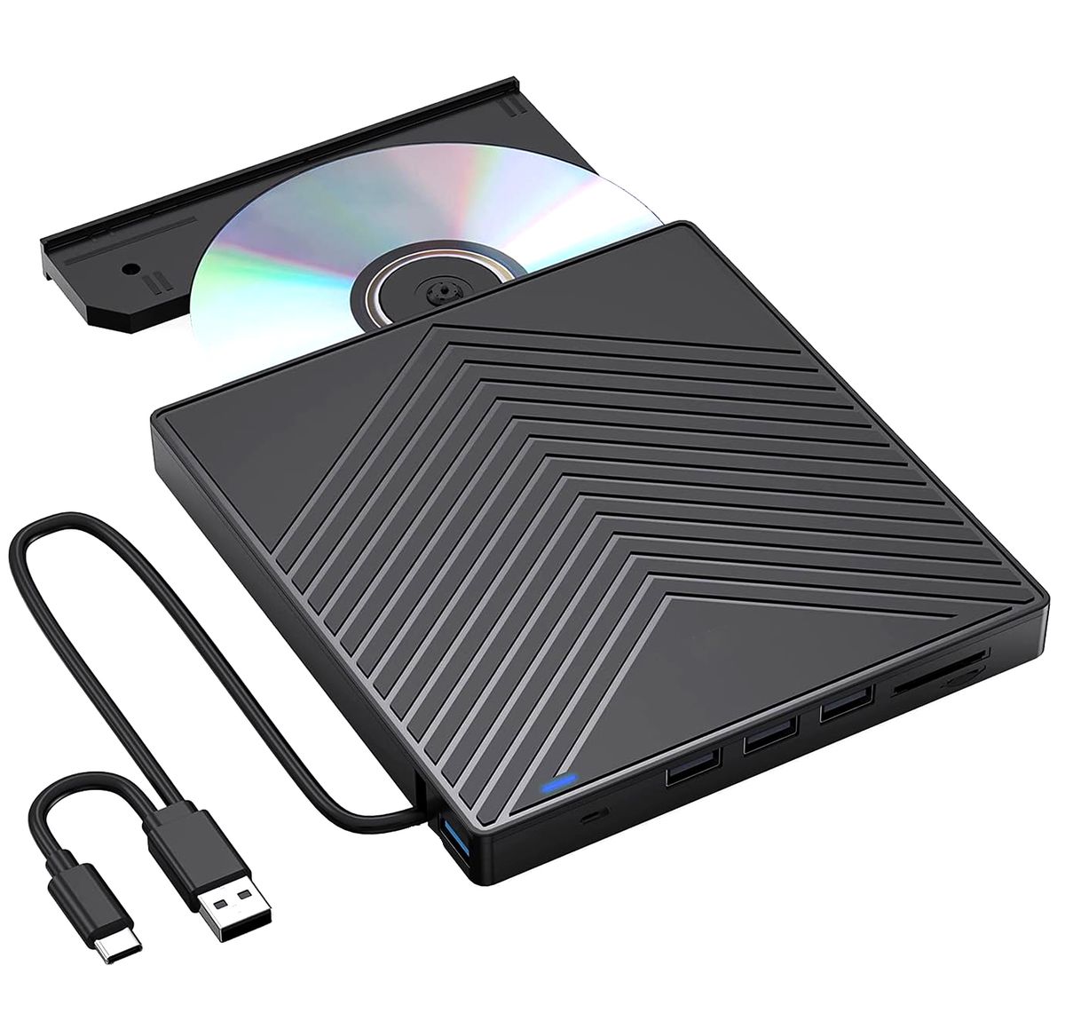 CD DVD Drive, Ultra Slim CD Burner USB 3.0 with 4 USB Ports | Shop ...
