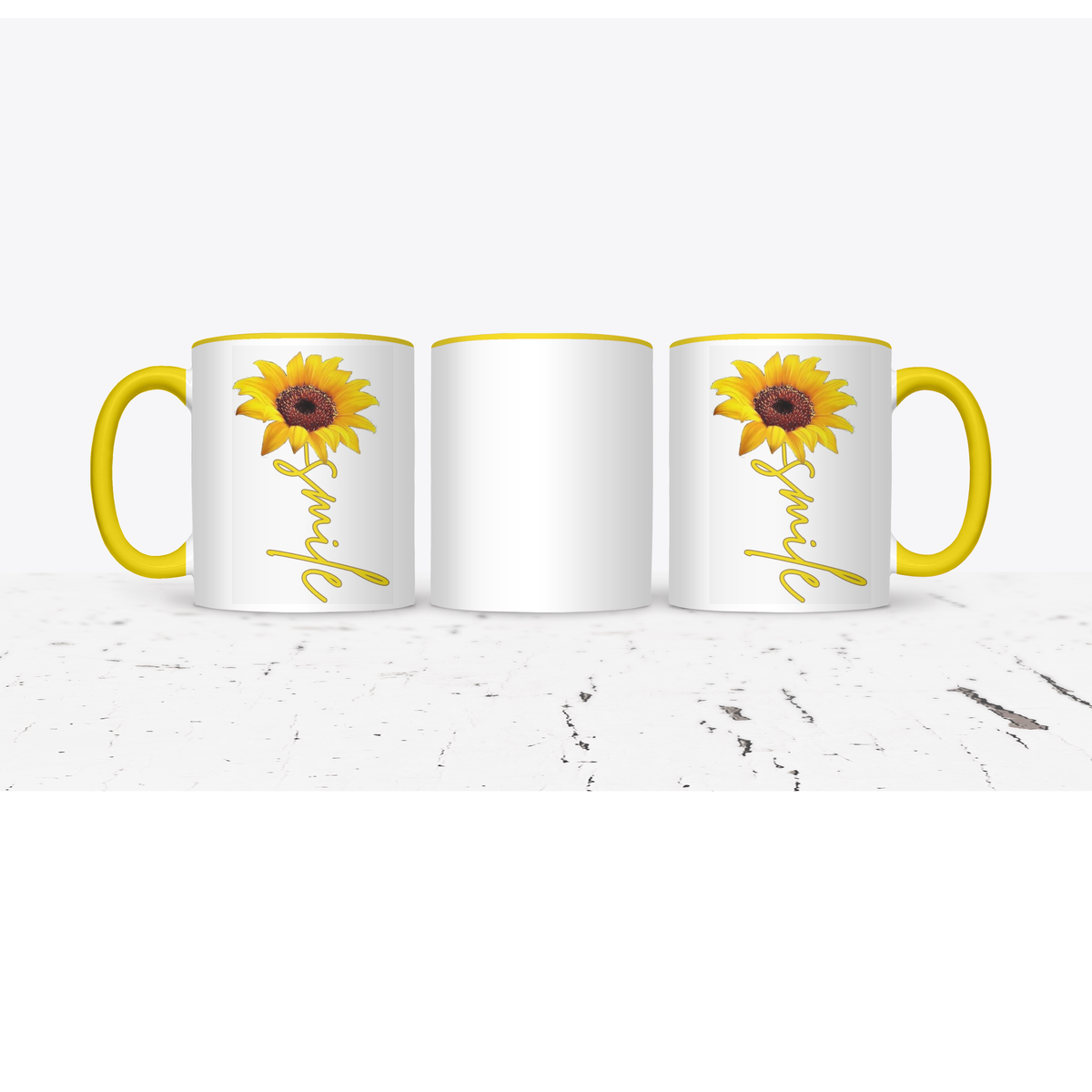 Smile Sunflower Printed Mug 2 Tone | Shop Today. Get it Tomorrow ...
