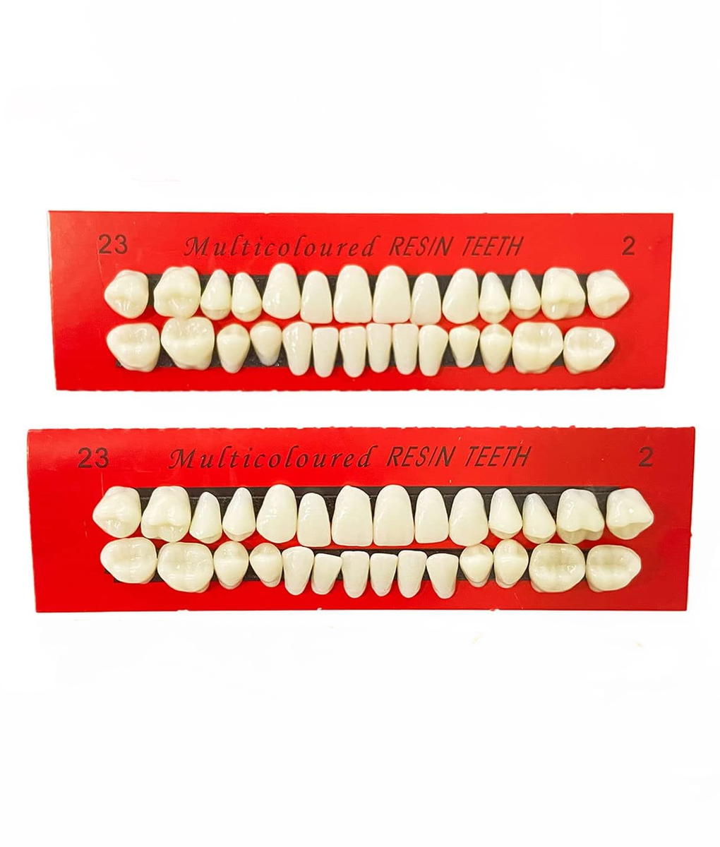 2 Sets Acrylic Resin Artificial Teeth Upper And Lower Teeth | Shop ...