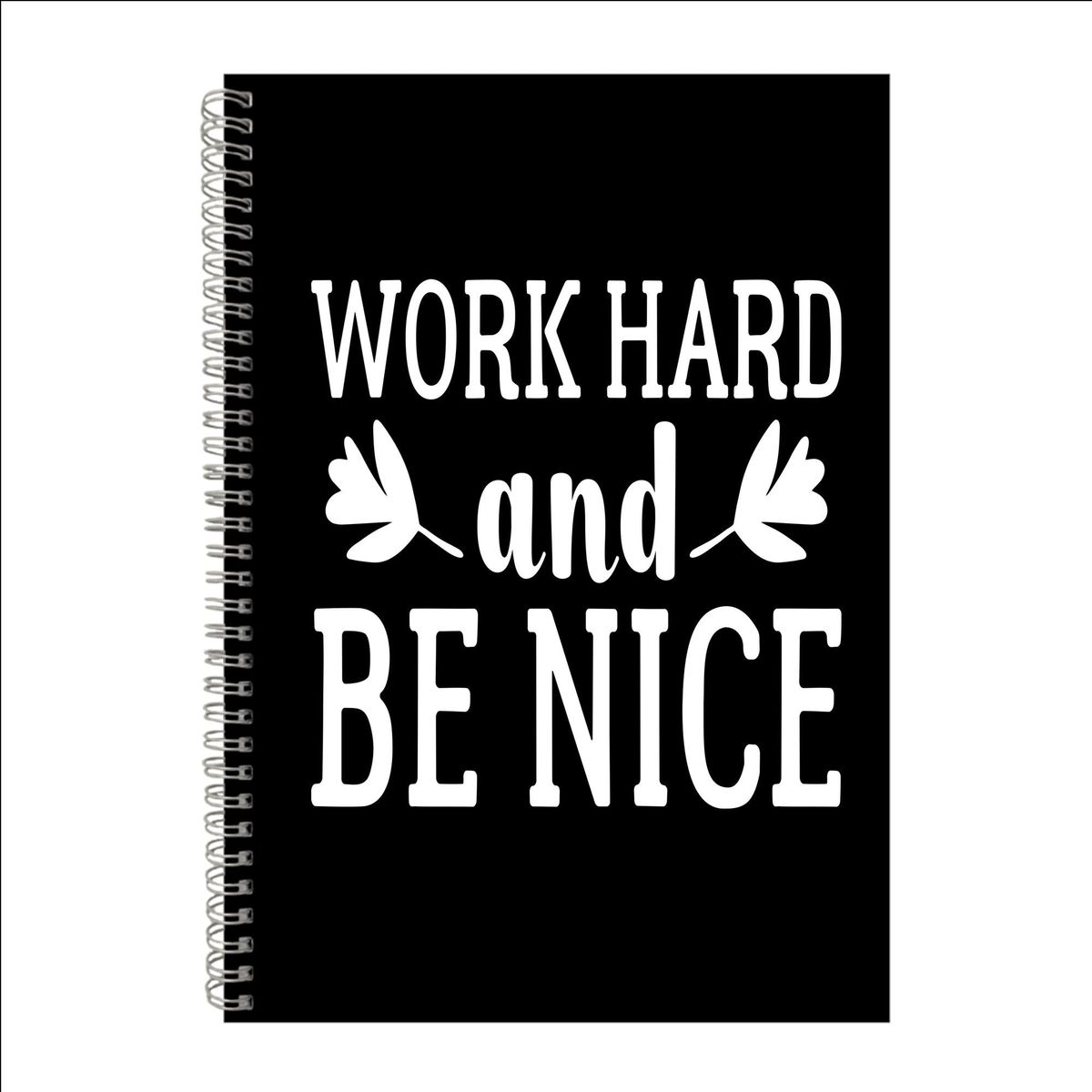Work Hard A4 Notebook Pad Trendy Motivational Graphic Birthday Present ...
