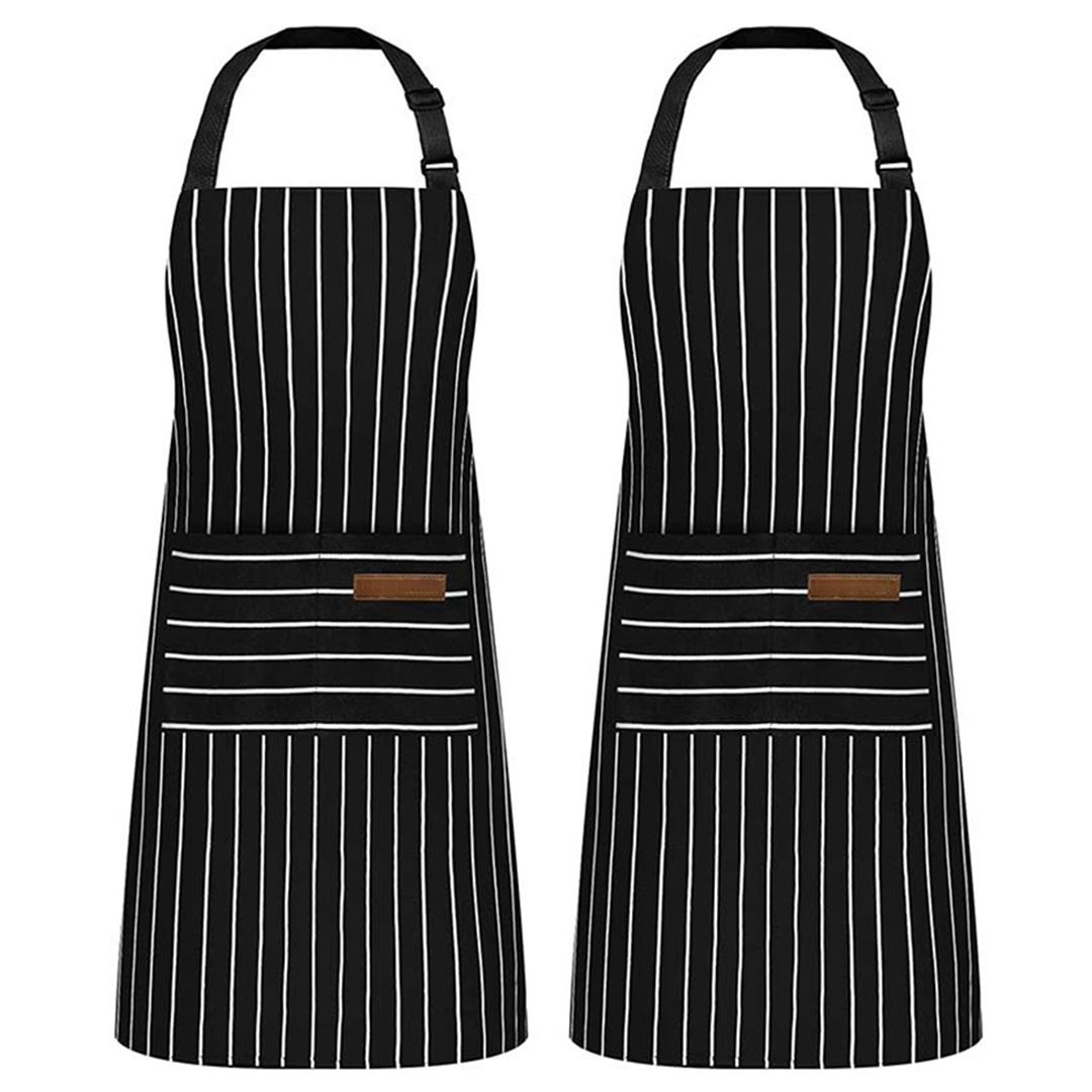 Aprons Kitchen Neck Adjustable Bib Chef Cooking Apron for Men Women ...