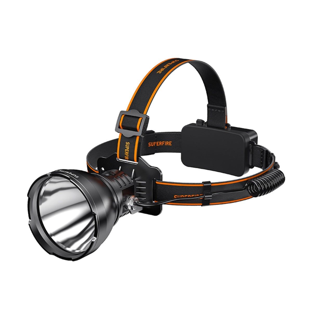 SUPERFIRE Bright Rechargeable Headlamp Portable LED Headlight 2500 ...