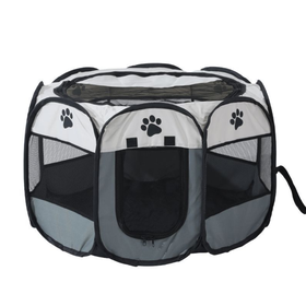Mesh Foldable Pet Folding Crate House With Cloth Fence | Shop Today ...