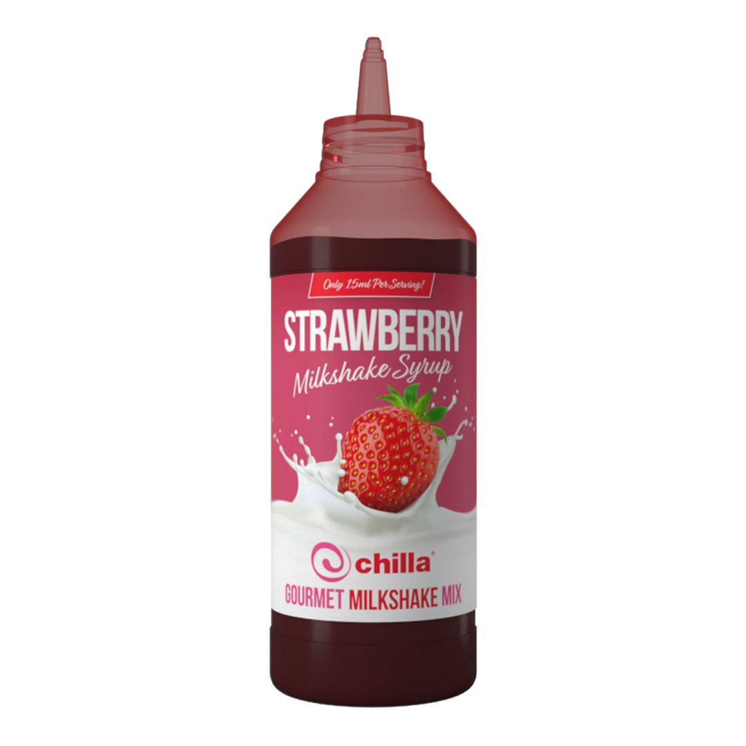 Chilla Strawberry Milkshake Syrup -1lt Sweet & Creamy Drinks,Desserts ...