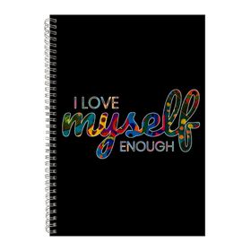 Myself A4 Notebook Spiral Lined Motivational Saying Graphic Notepad ...