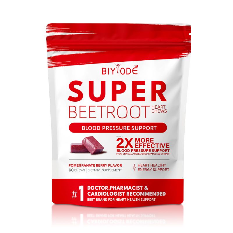 Biyode SuperBeets Heart Chews | Grape Seed Extract and Non-GMO Beet ...