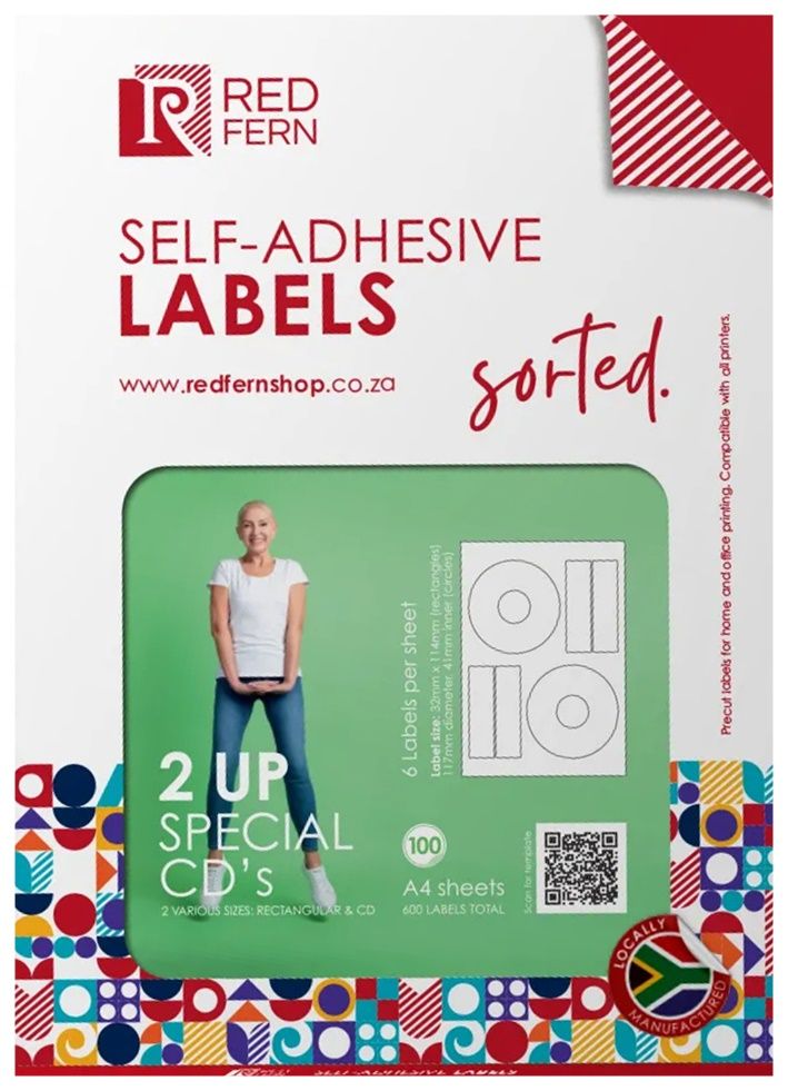 Redfern Special CD 2up A4 Self-Adhesive Labels 1000 Sheets | Shop Today ...