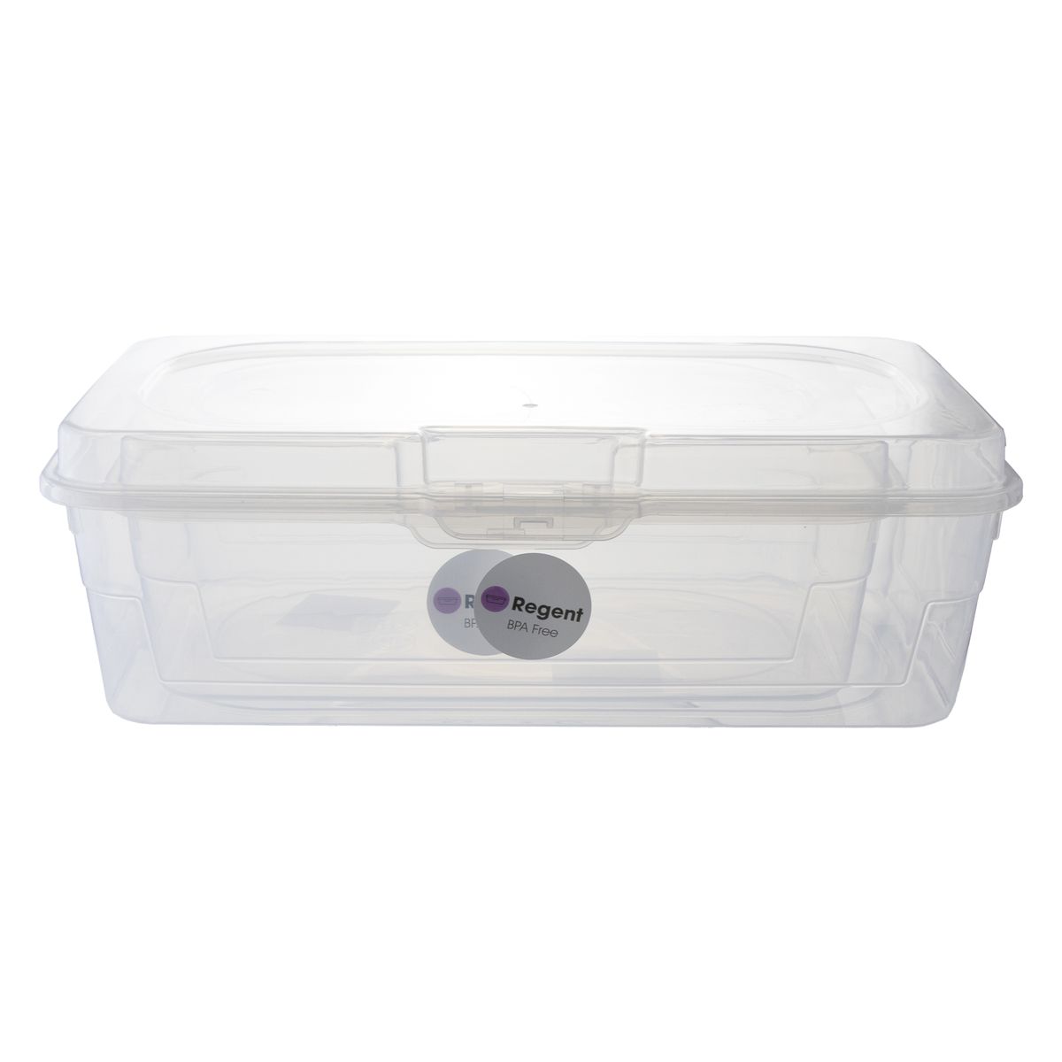 Regent Plastic Kempy Rectangular Storage Box Clear 2Pce (2.7Lt L 4.6Lt ...