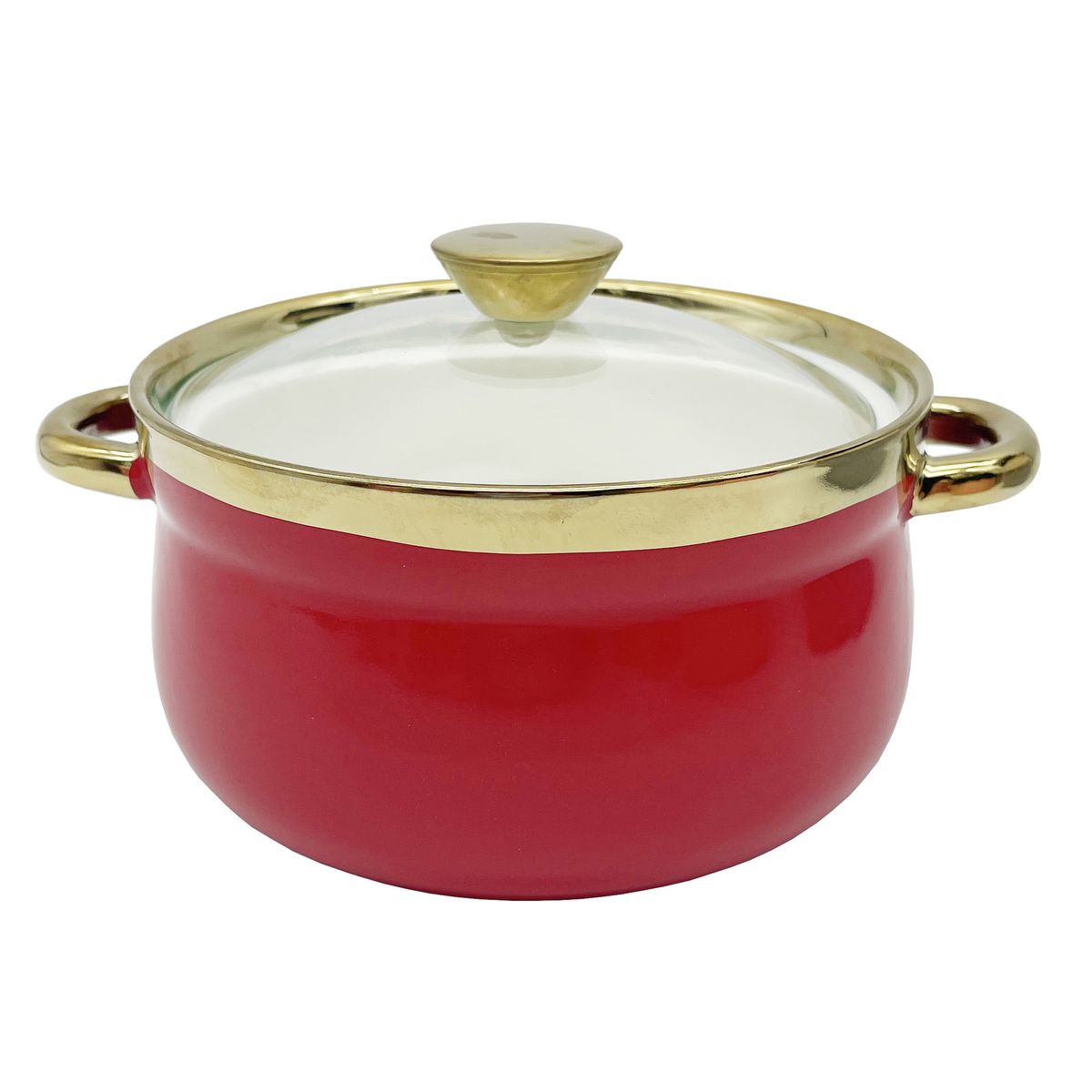 Elegant King 20cm Ceramic Coating 1.2L Serving Pot - Burgundy | Shop ...