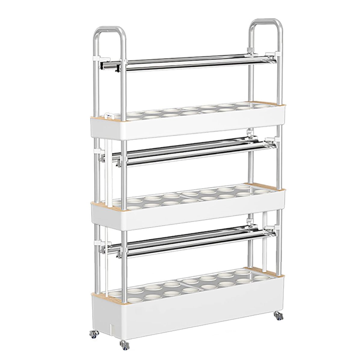 3-Tier 48 Pods Hydroponics Growing System With Plant Light & Water Pump ...