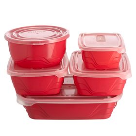 5 Piece Food Storage Container Set - Red | Shop Today. Get it Tomorrow ...