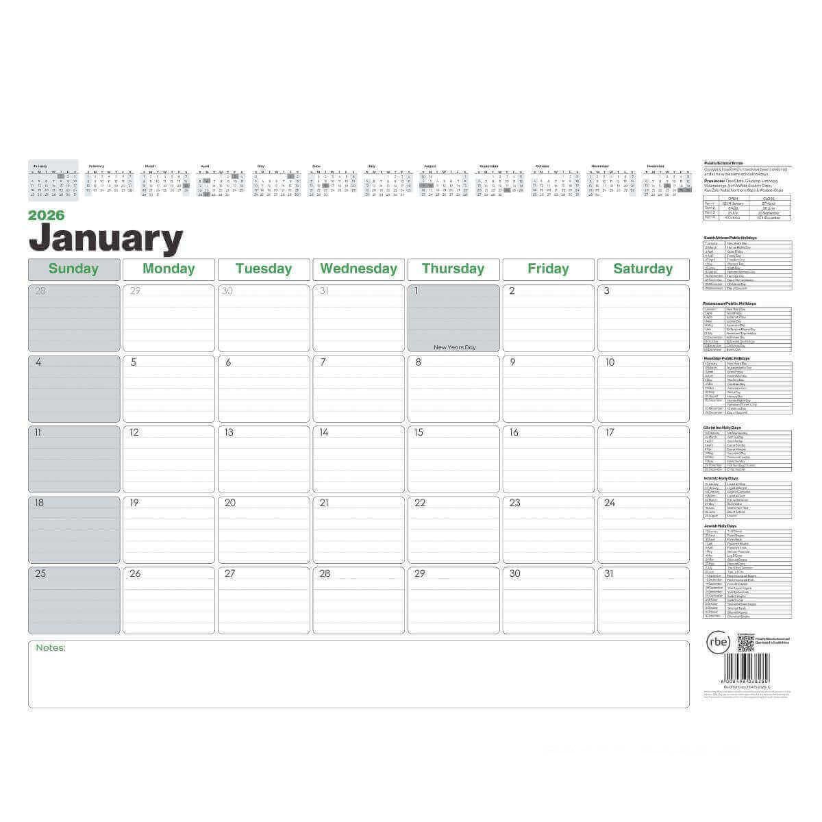 Desk Pad Calendar A2 2026 Corporate | Shop Today. Get it Tomorrow ...