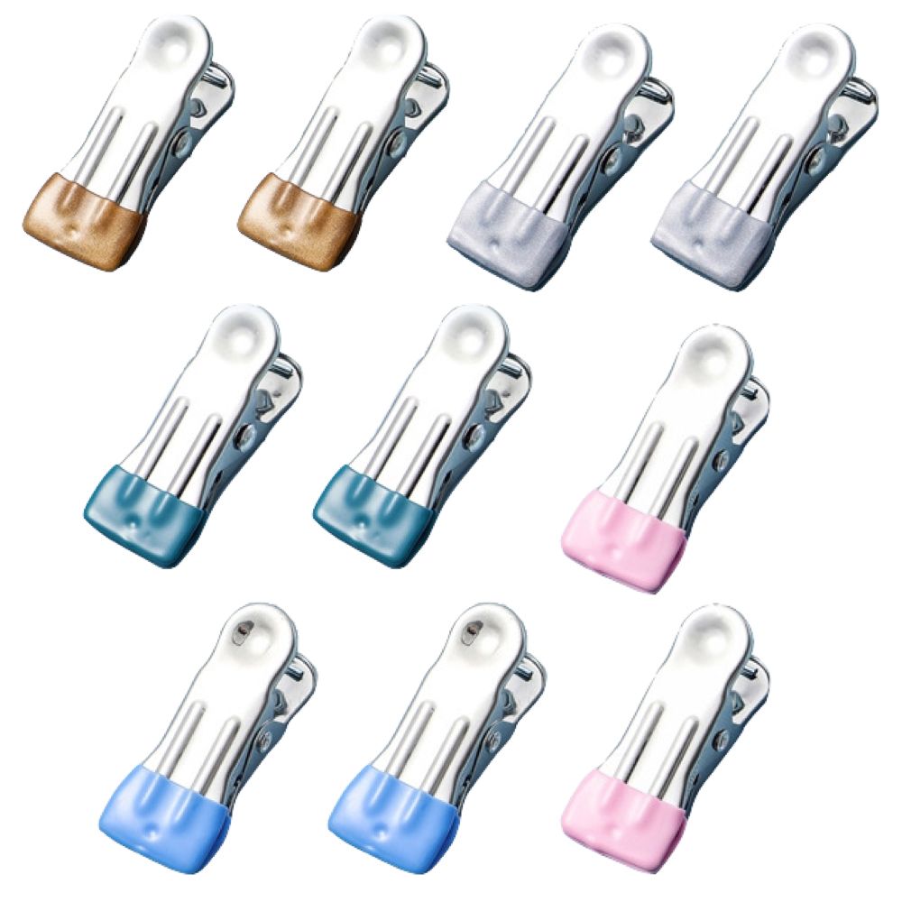 Home & Craft Decor Metal Multi Coloured Clothes Photo Clips Set of 10 ...