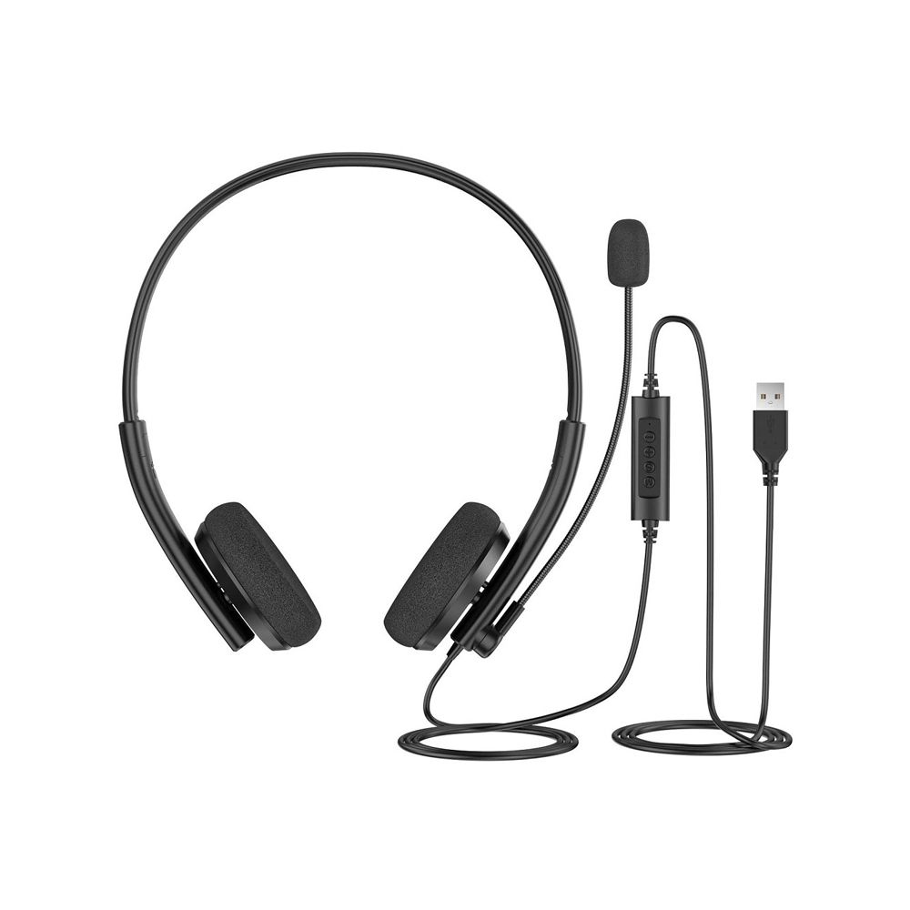 USB Office Online Course Headset Easy Control Low Noise Business ...