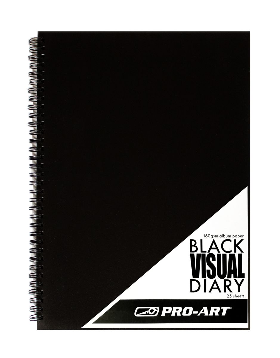 [BLACK PAPER] Pro-Art Black Visual Diary A4 - Black Paper | Shop Today ...