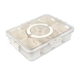 Air-Tight Sealed Food Divided Storage Container Organizer with Lid ...