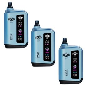 Pop Hit Rechargeable Vape Bar 25K Puffs 50mg - Candy Floss Ice - 3 Pack ...