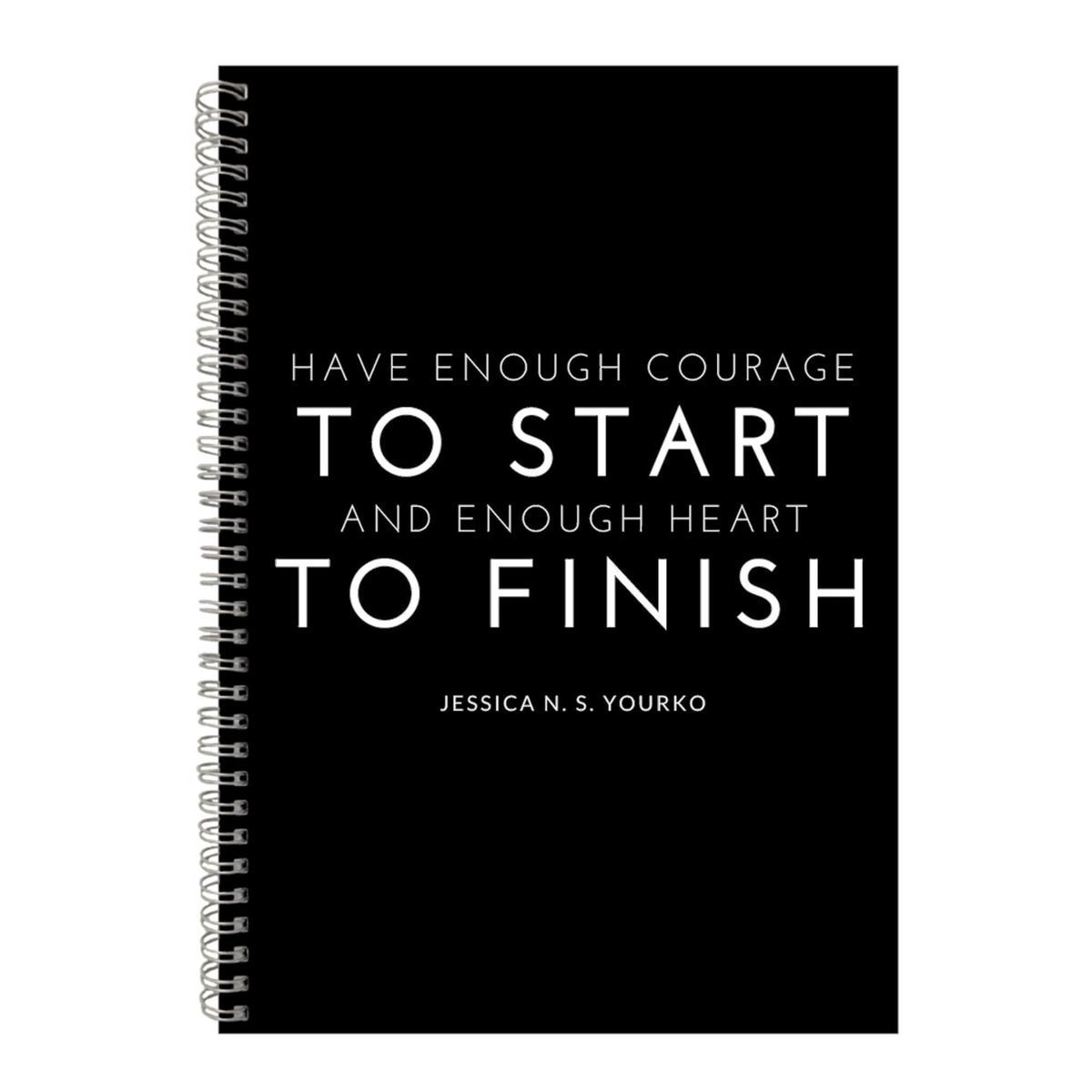 Finish A4 Notebook Spiral Lined Motivational Saying Graphic Notepad ...