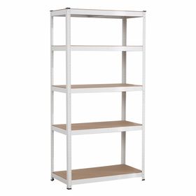 Titan Rack - 5 Tier Shelving - 90 x 45 x 180 CM - White Frame | Shop ...