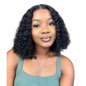 VSP Curly Bob Wig 12 Inch Virgin Human Hair 13x4 HD Lace Front Wig ...
