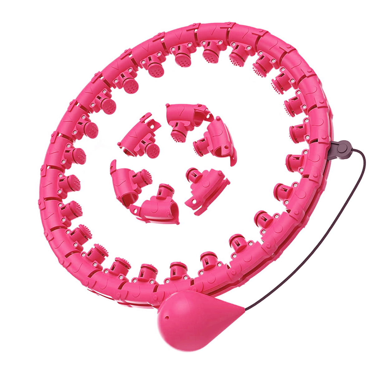 Hula Hoop Exercise Hula Circle Fitness Detachable Fitness Hoop - Pink ...