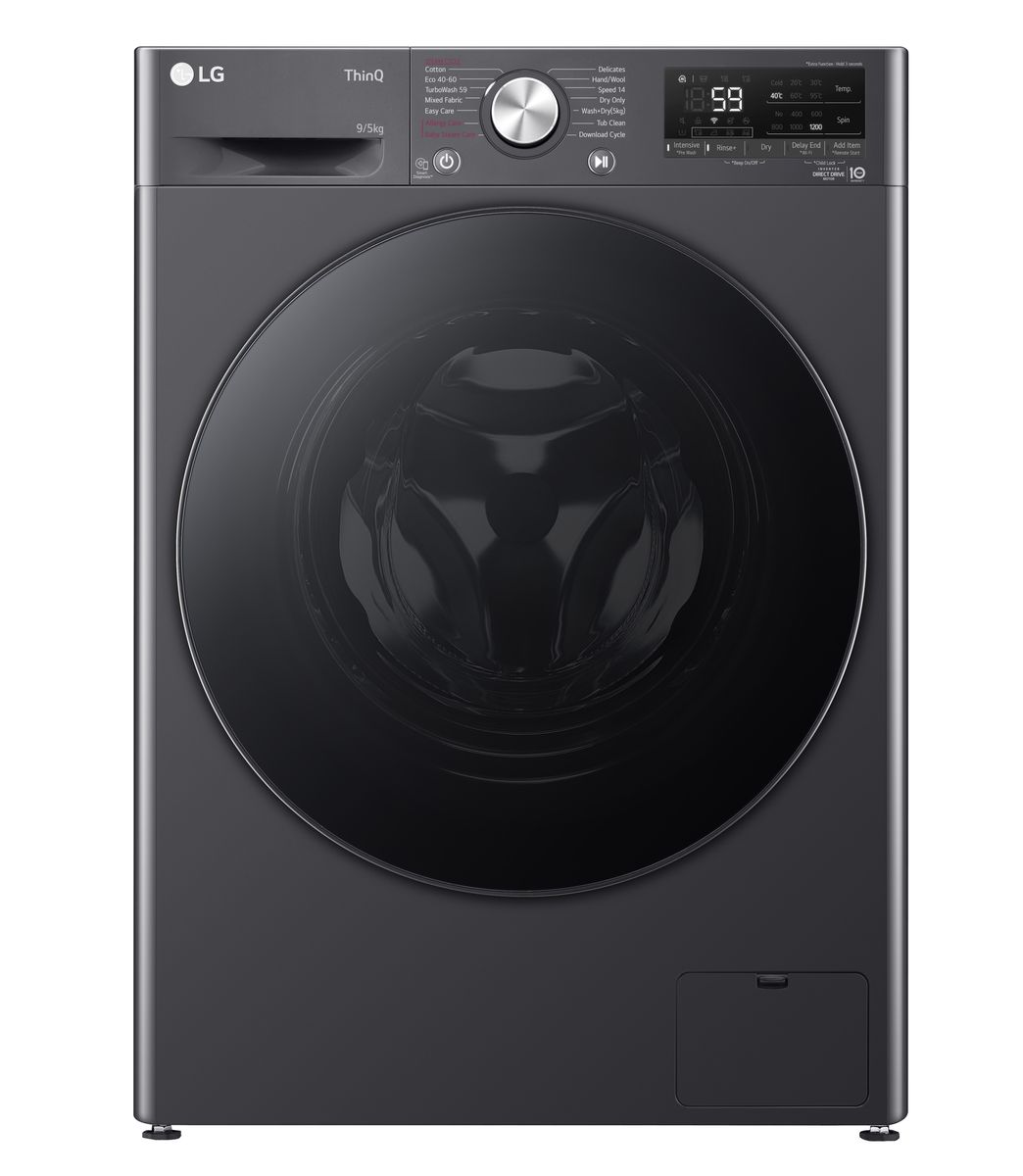 LG 9/5kg Mid-Black Front Load Washer Dryer Combo with AIDD & Steam F2V5FRPY | Shop Today. Get it ...