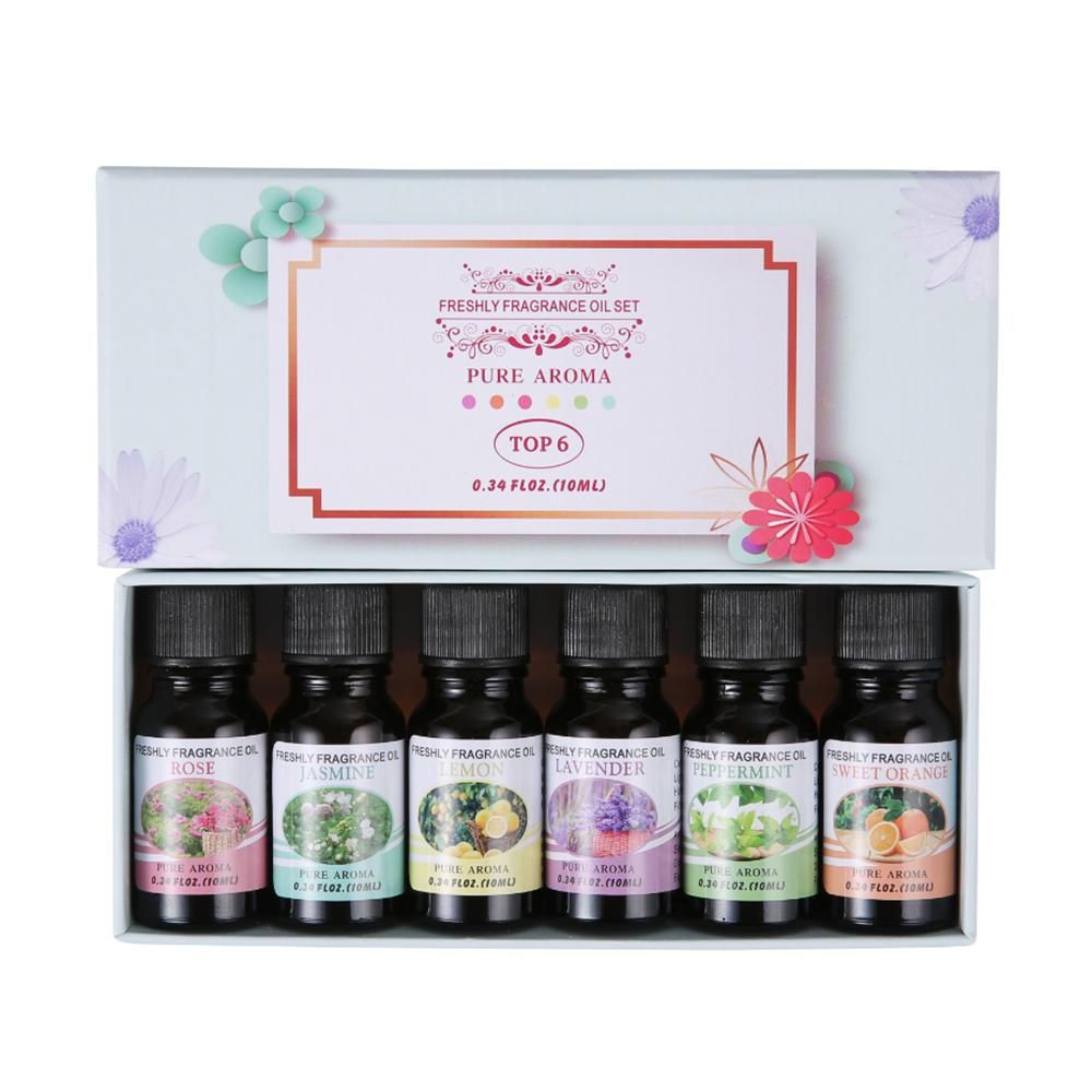 6 Bottles Set 10ml Essential Oil Pure Aroma Fragrance Oil Air ...