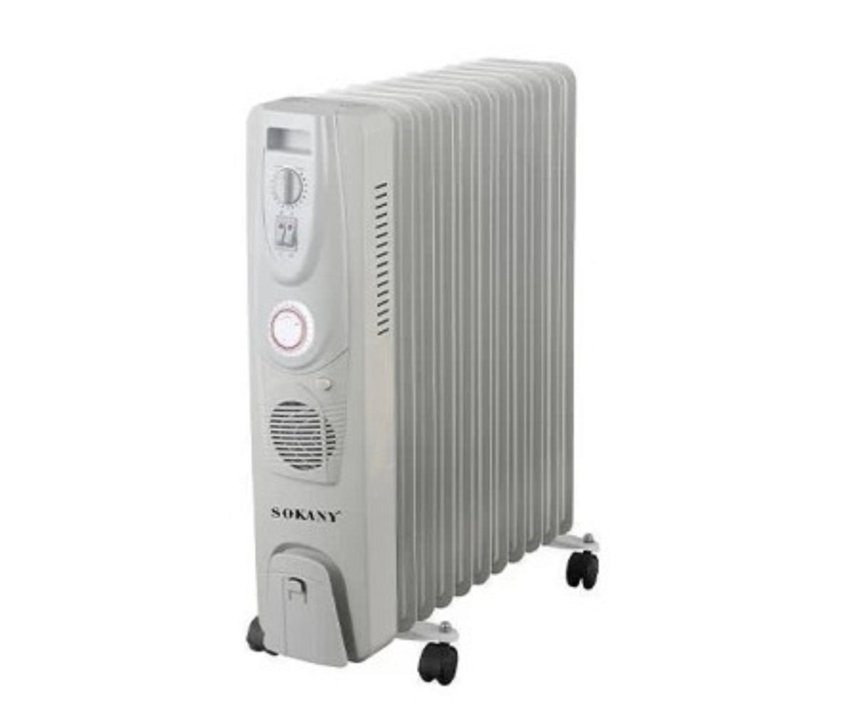 Sokany 11 Fins Electric Oil Filled Vertical Radiant Heater With Fan ...