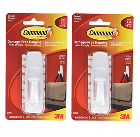3M Command Large Self-Adhesive Utility Hook - Pack of 2 | Shop Today ...
